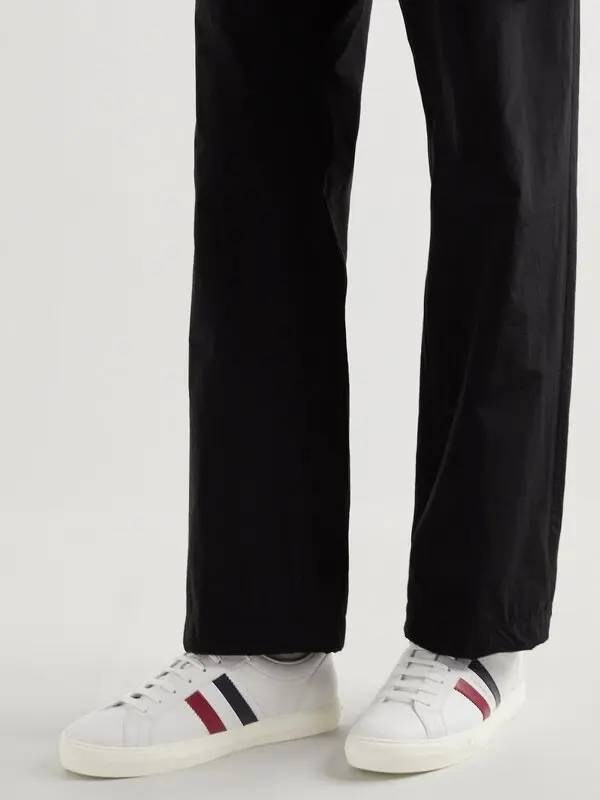 Moncler Striped Leather Sneakers