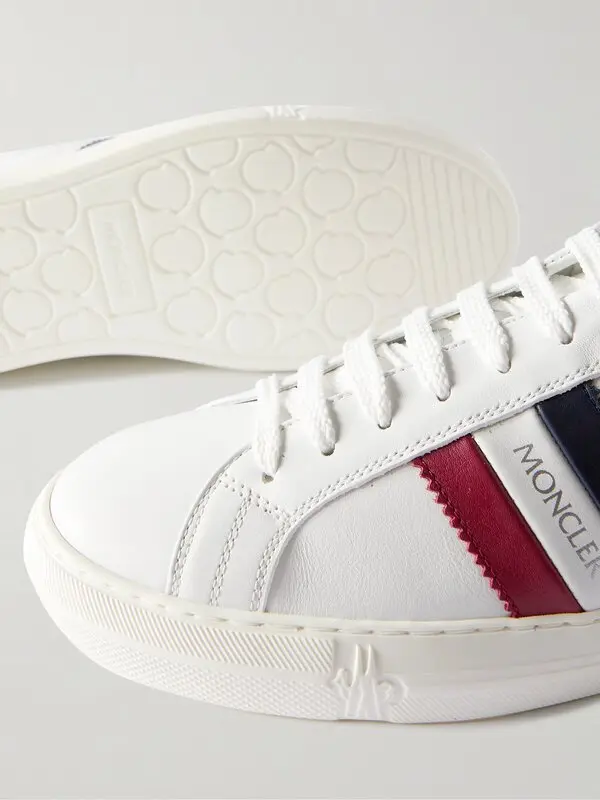 Moncler Striped Leather Sneakers