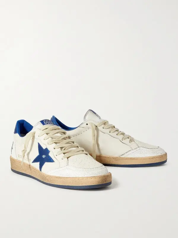 GOLDEN GOOSE Ball Star Leather Sneakers - White