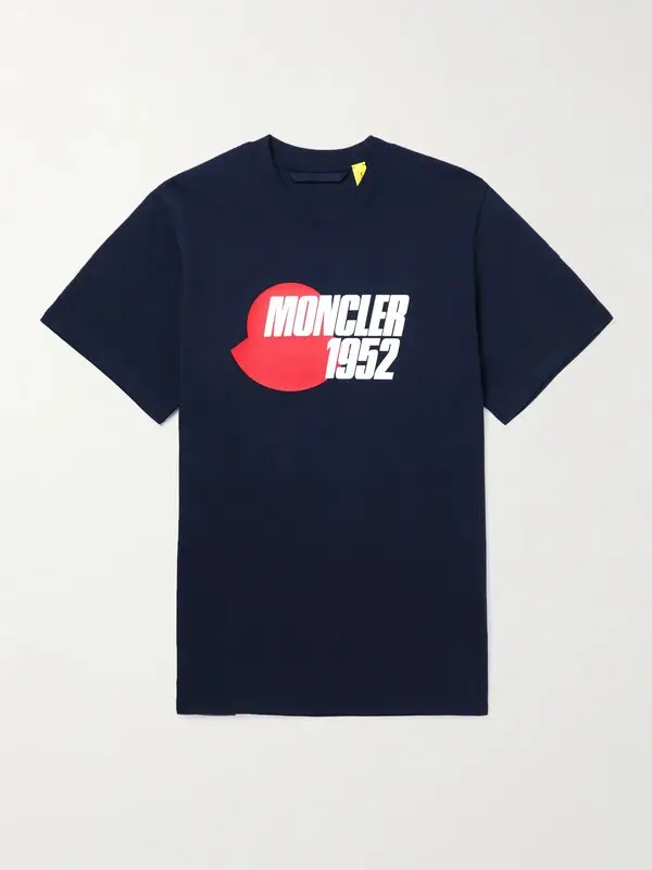 Moncler 1952 Logo-print Cotton-jersey T-shirt - Blue