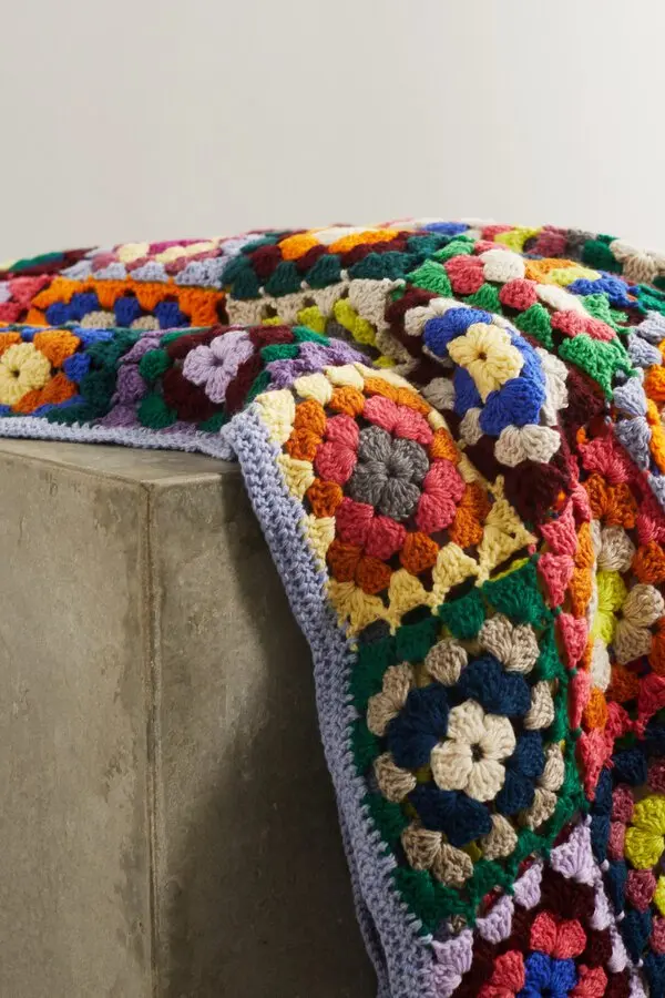 布団・毛布 The Elder Statesman Rainbow Blanket THE ELDER STATESMAN | BUSY STRIPE BLANKET