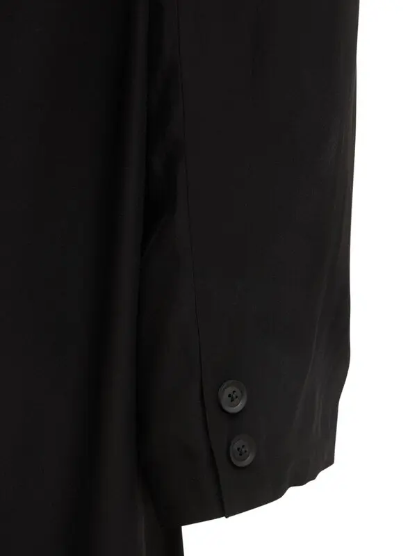 Yohji Yamamoto Dahlia Print Silk Long Coat
