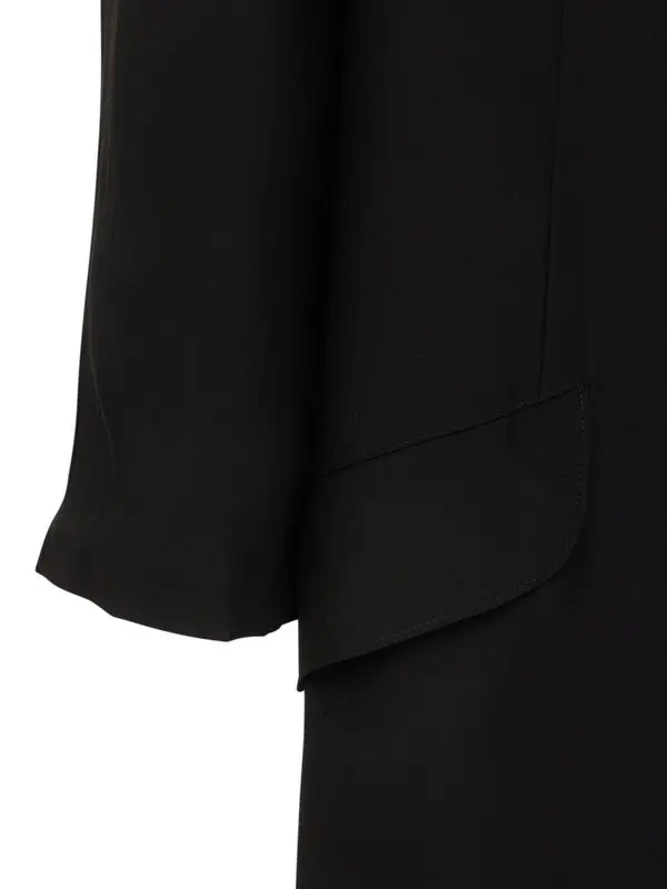 Yohji Yamamoto Dahlia Print Silk Long Coat