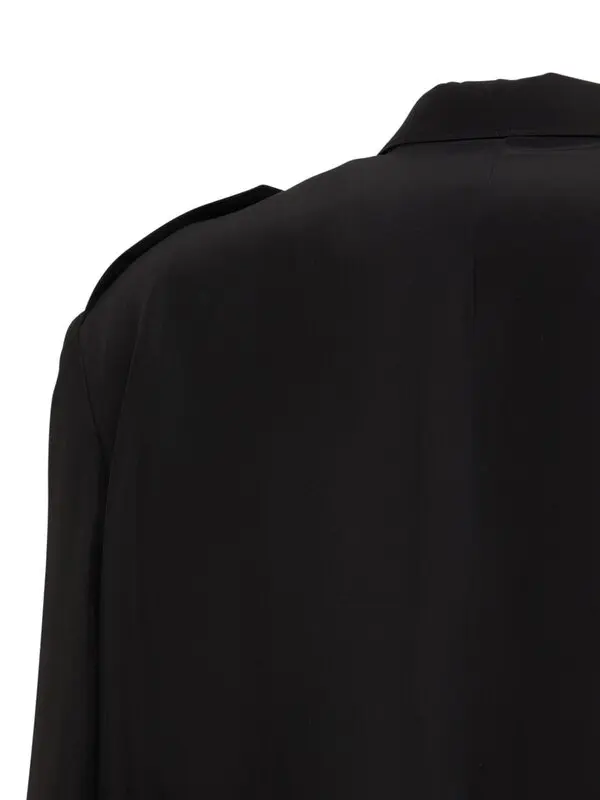 Yohji Yamamoto Dahlia Print Silk Long Coat