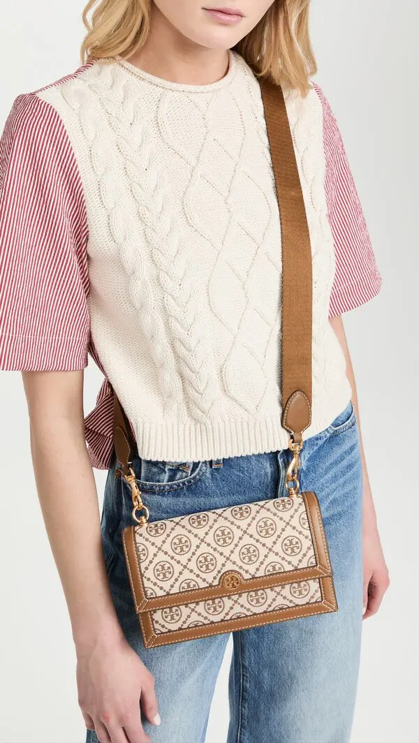 Tory Burch T Monogram Jacquard Mini Bag