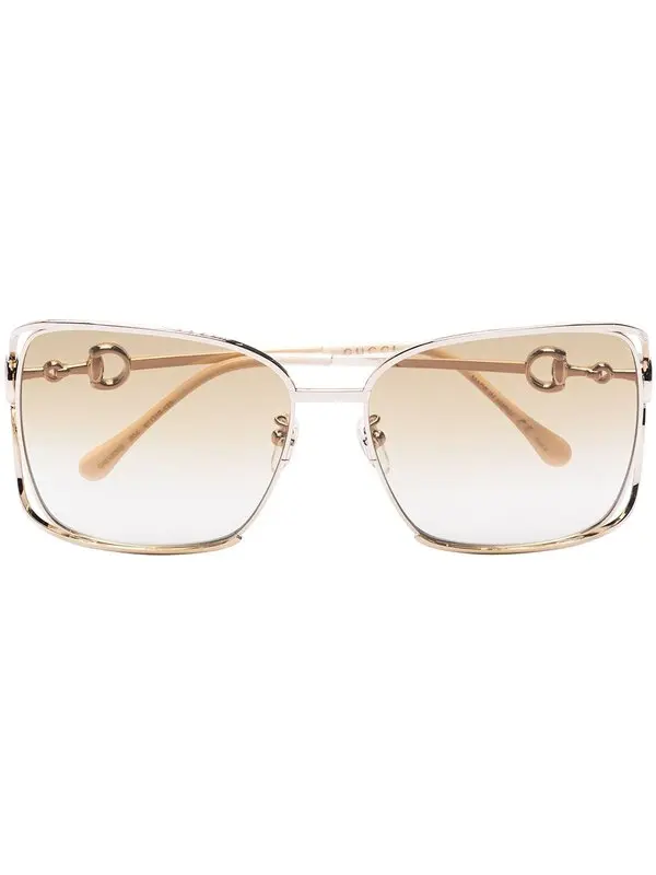 Gucci Horsebit Oversize-frame Sunglasses