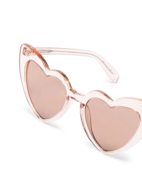 Saint Laurent Heart-shape Sunglasses - Neutrals