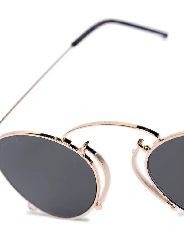 Gucci Pince-nez Round-frame Sunglasses