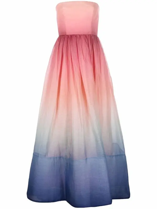 Zimmermann Dawn Ombré Strapless Maxi Dress