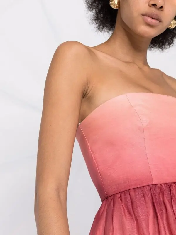 Zimmermann Dawn Ombré Strapless Maxi Dress