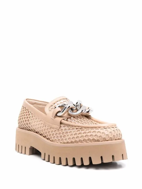 Casadei Chain-trimmed Platform Loafers