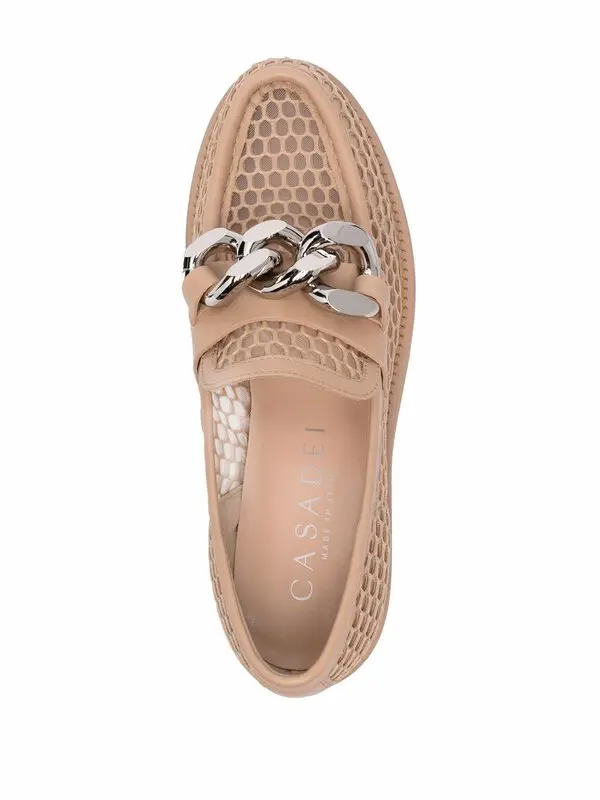 Casadei Chain-trimmed Platform Loafers