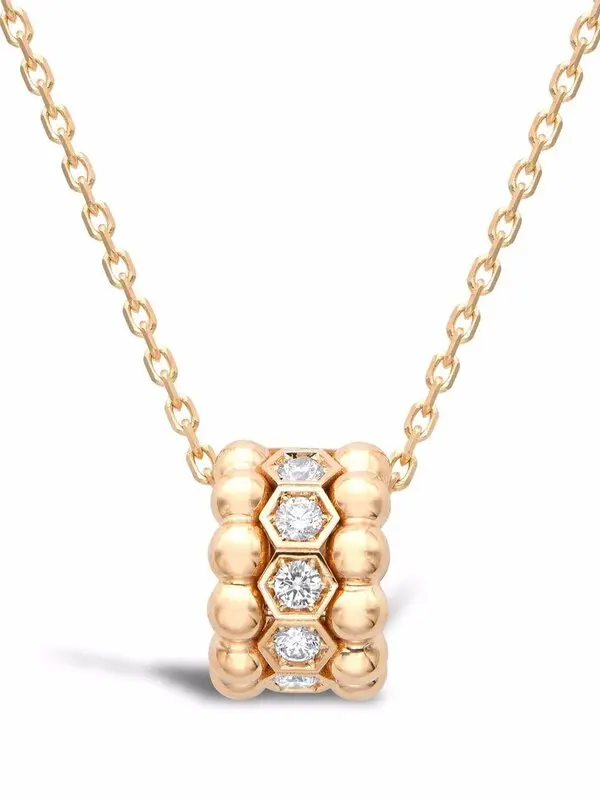 PRAGNELL 18kt Rose Gold Diamond Pendant Necklace - Pink