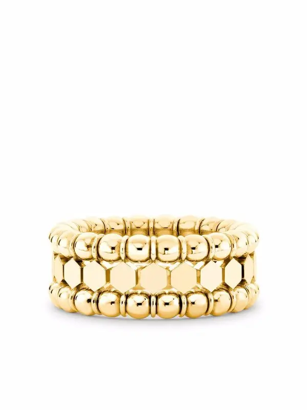 PRAGNELL 18kt Yellow Bohemia Three-row Ring - Gold