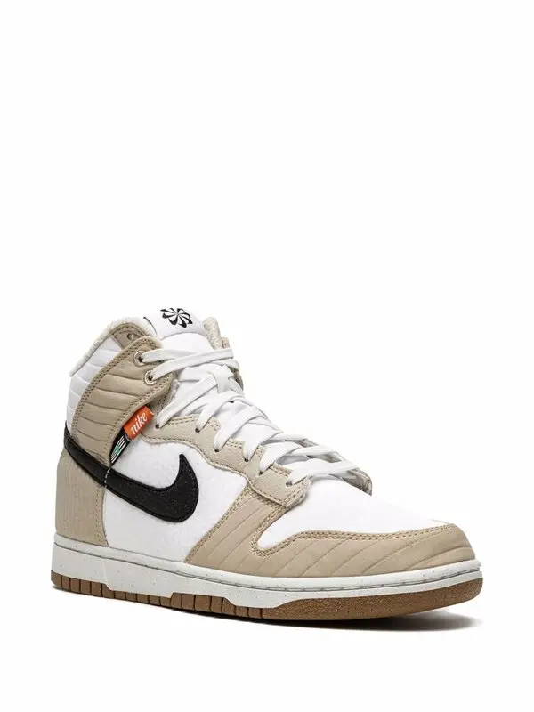 Nike Dunk High Next Nature Toasty Rattan Sneakers - White