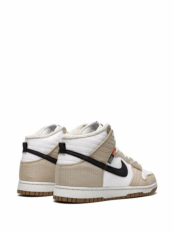 Nike Dunk High Next Nature Toasty Rattan Sneakers - White
