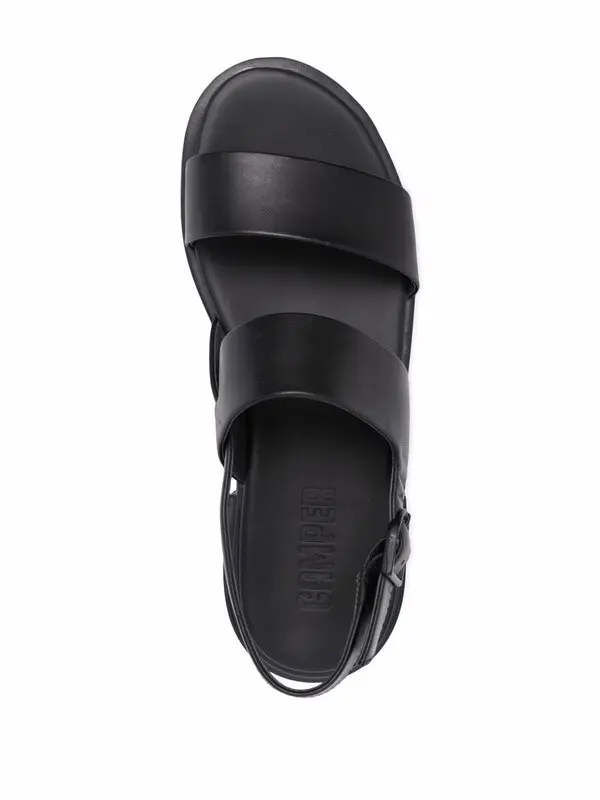 Camper Edy Slingback Leather Sandals - Black