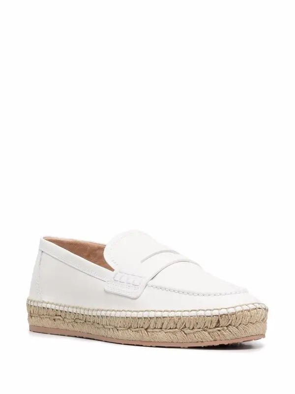 GIANVITO ROSSI Woven Raffia Espadrilles