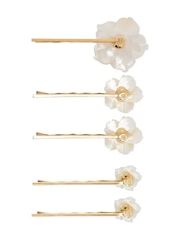 JENNIFER BEHR Floral-pearl Bobby Pin Set
