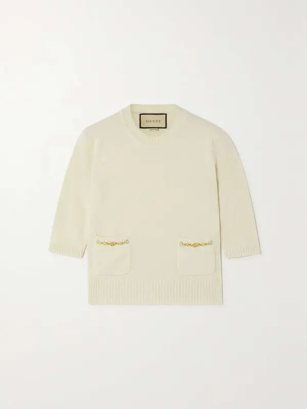 Gucci Chain-embellished Cashmere Sweater