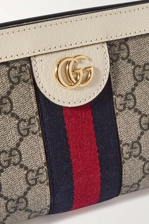 Gucci Ophidia Mini Textured Leather-trimmed Printed Coated-canvas Shoulder Bag