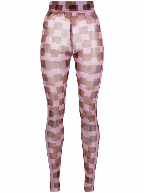 Henrik Vibskov Cube-print Stockings - Pink
