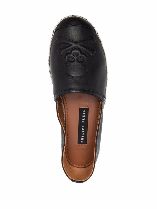 Philipp Plein Skull-motif Leather Espadrilles