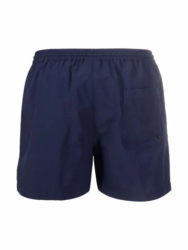MSGM Logo-print Drawstring Swim Shorts - Blue