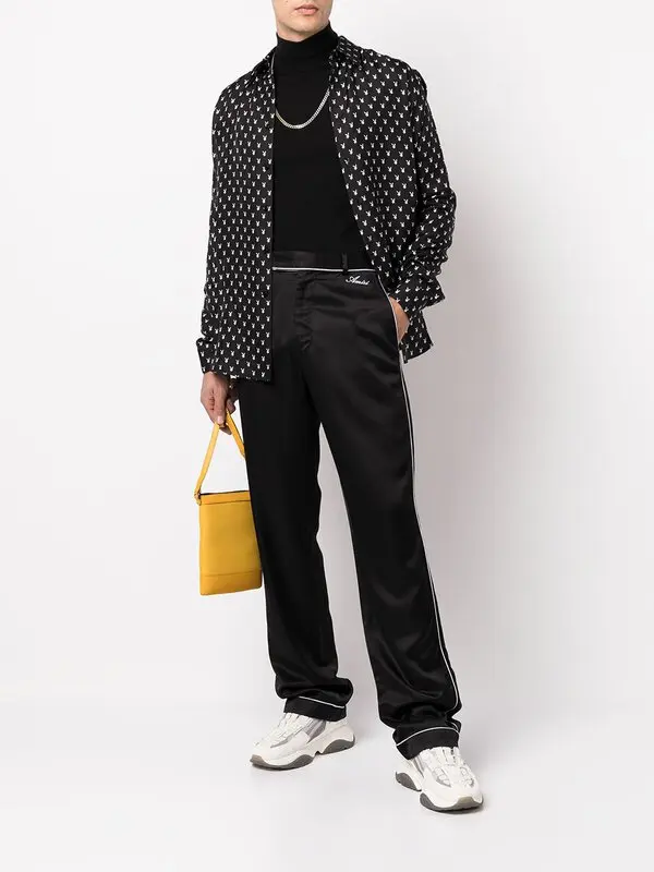 Amiri Straight-leg Satin Trousers