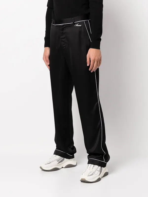 Amiri Straight-leg Satin Trousers