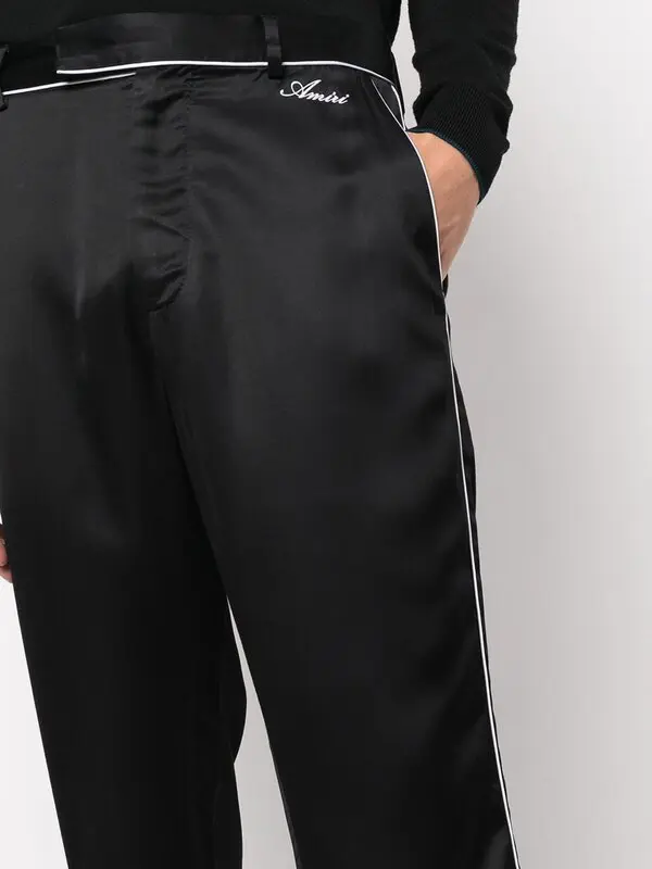 Amiri Straight-leg Satin Trousers