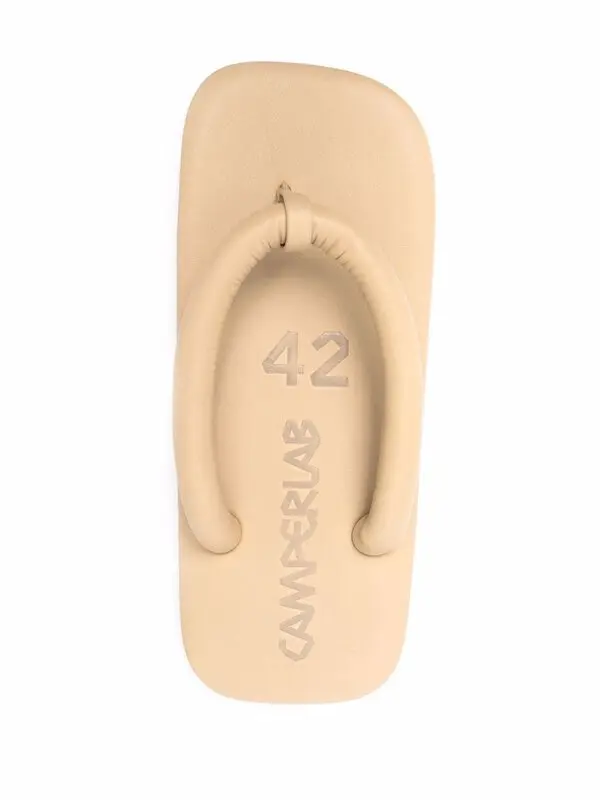 Camper Hastalavista Leather Flip-flops - Neutrals