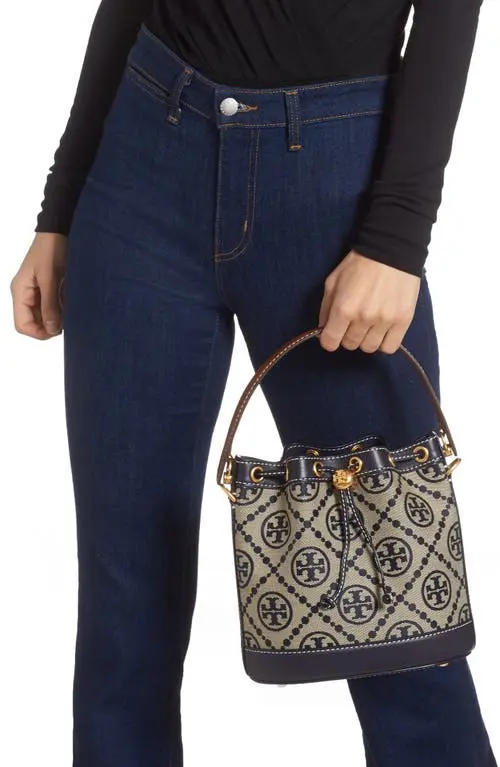 Tory Burch T Monogram Jacquard Bucket Bag