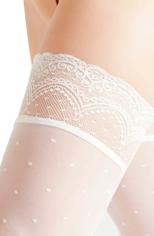 Falke Polka Dot Stockings - White