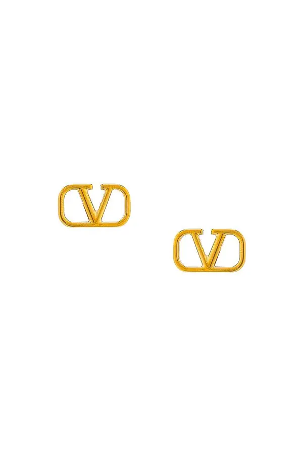 Valentino Garavani Vlogo Signature Stud Earrings - Oro