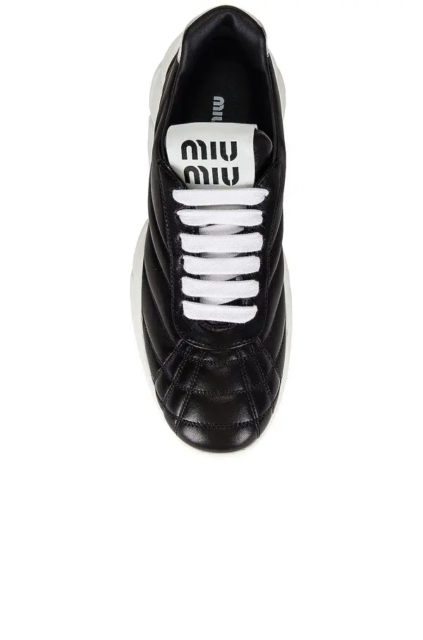 Miu Miu Quilted Leather Sneakers