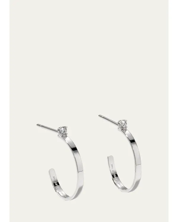 Lana Jewelry 14k Diamond Hoop Earrings - Whtgld
