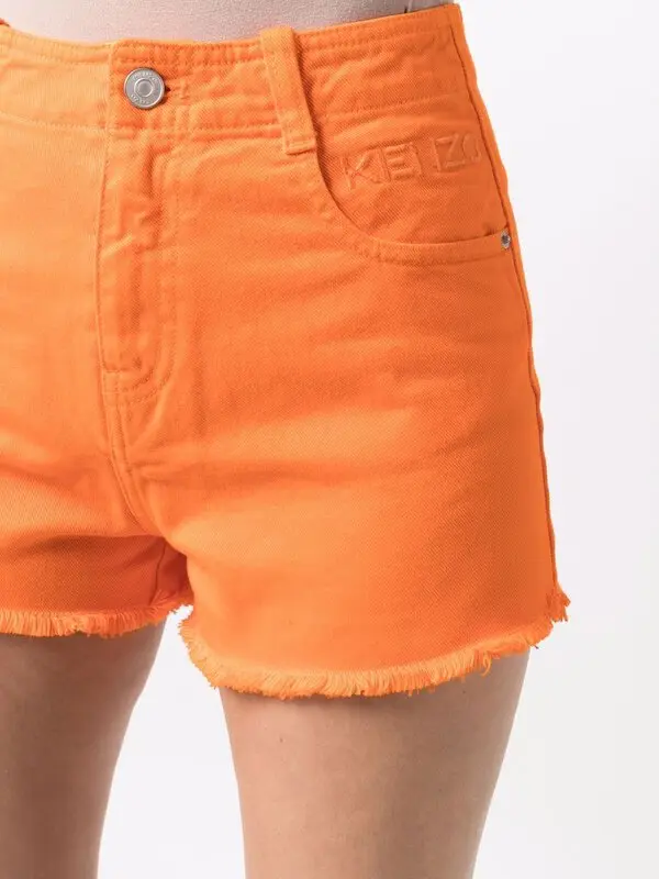 Kenzo Raw-edge Denim Shorts