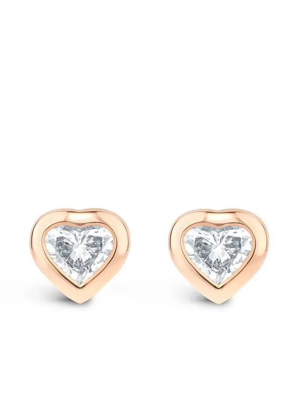 PRAGNELL 18kt Rose Gold Sundance Diamond Stud Earrings - Pink