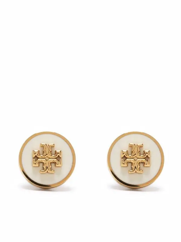 Tory Burch Kira Enamel Stud Earrings - Gold