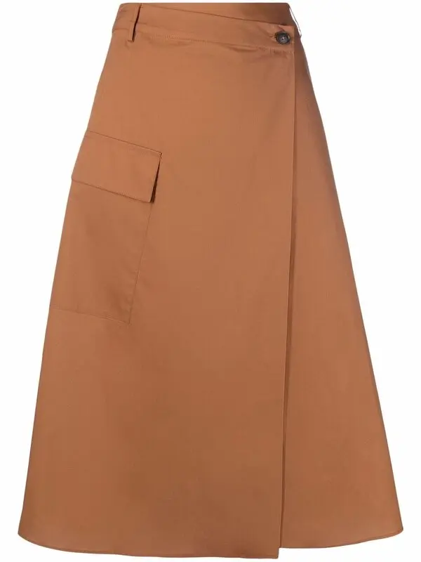 Woolrich Poplin A-line Midi Skirt