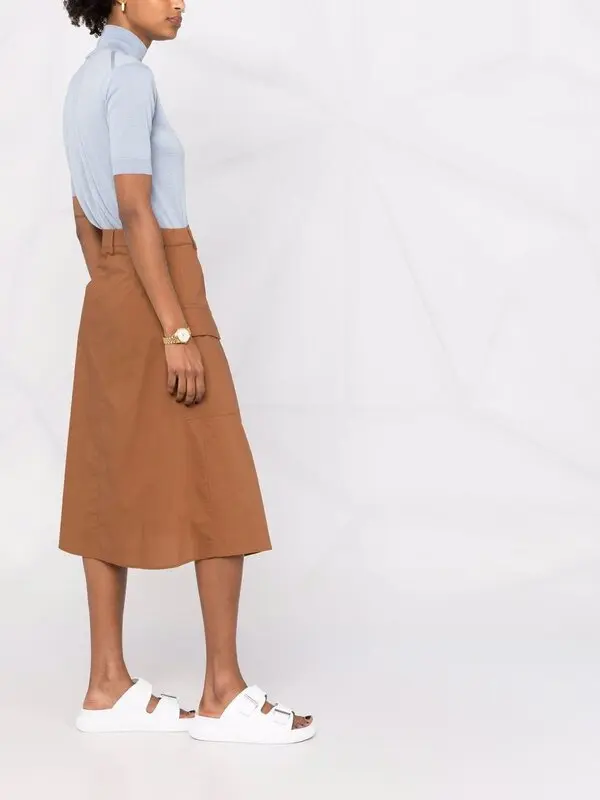 Woolrich Poplin A-line Midi Skirt