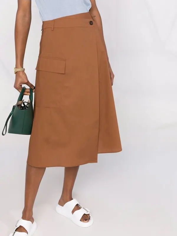 Woolrich Poplin A-line Midi Skirt