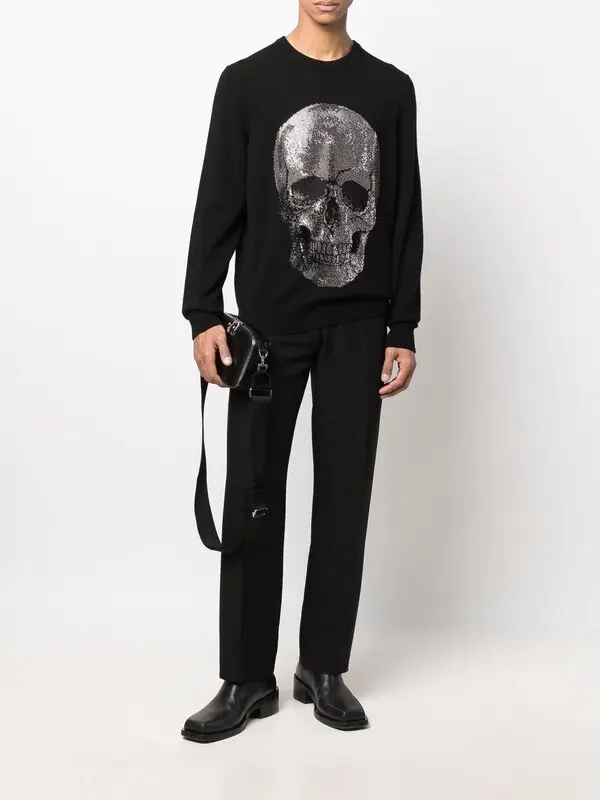 Philipp Plein Iconic Skull Cashmere Sweater