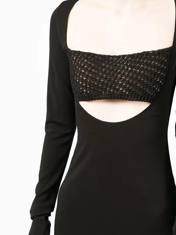 1017 Alyx 9sm Bandeau-panel Macramé Knit Dress
