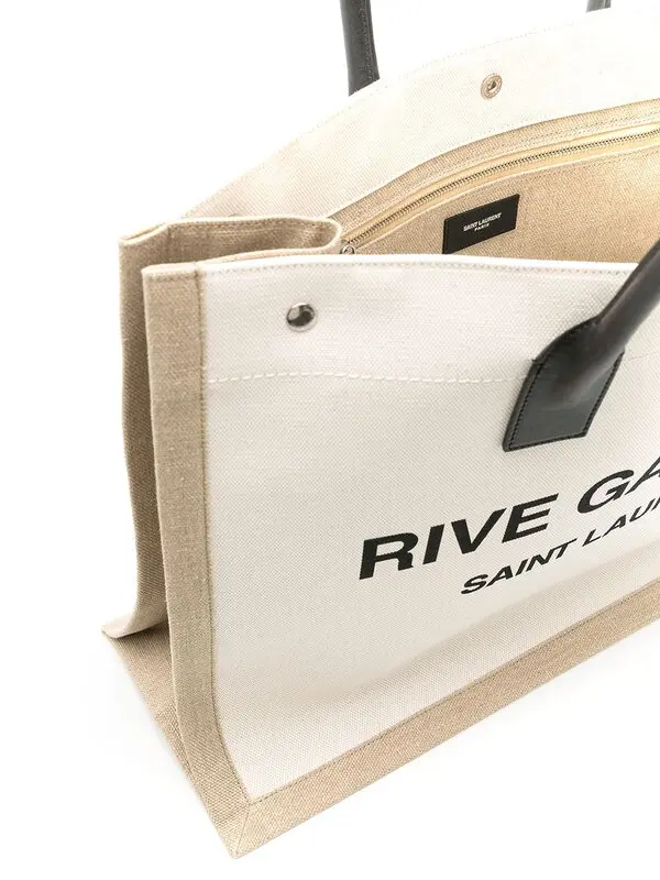 Saint Laurent Rive Gauche Tote Bag - Neutrals