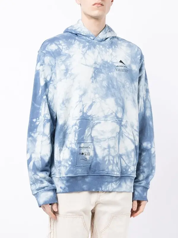 MAUNA KEA Tie-dye Print Hoodie - Blue