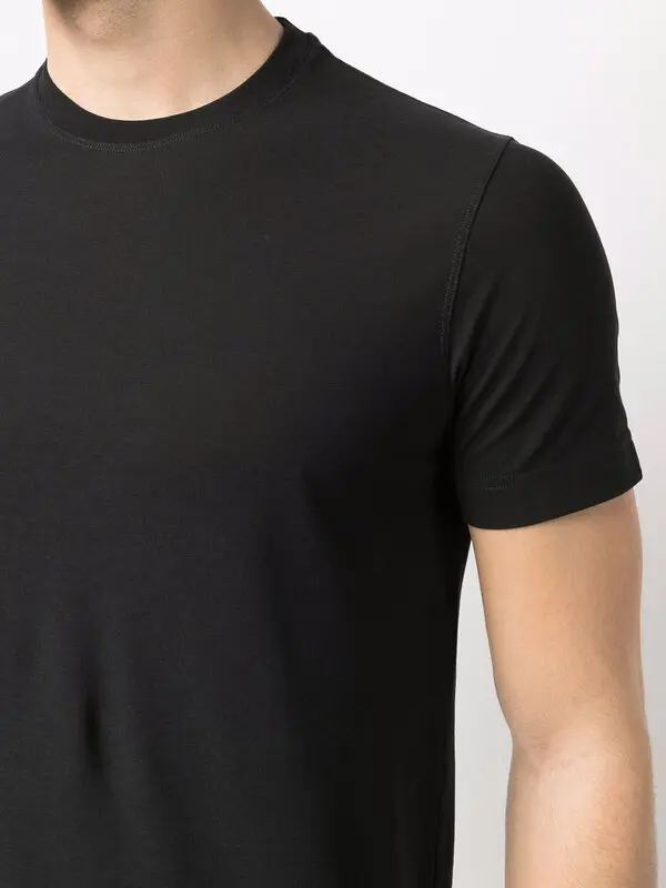 ZANONE Short-sleeved Cotton T-shirt - Black