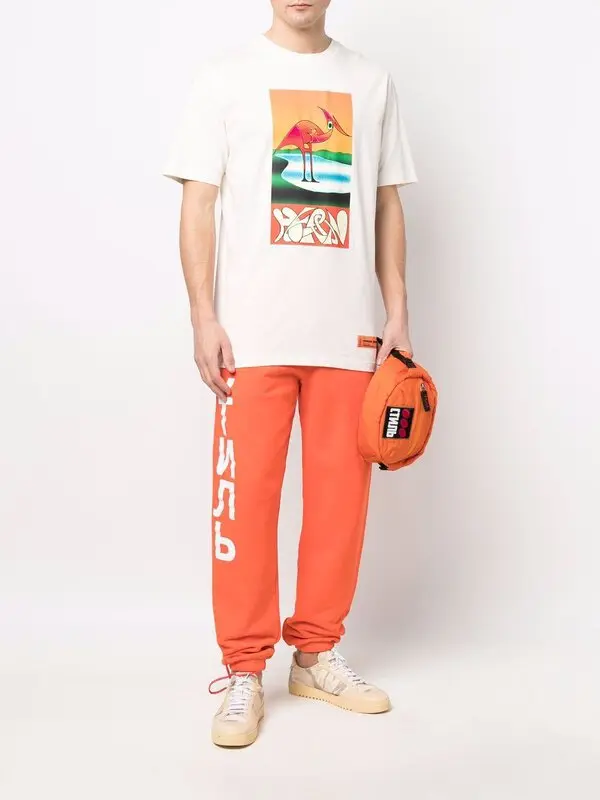 Heron Preston Print Track Pants - Orange