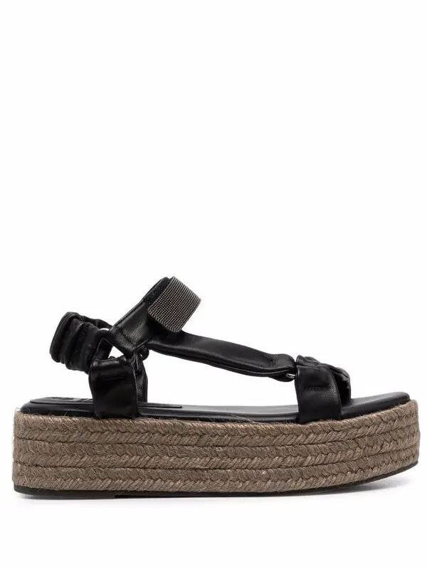 Brunello Cucinelli Monili-embellished Platform Sandals